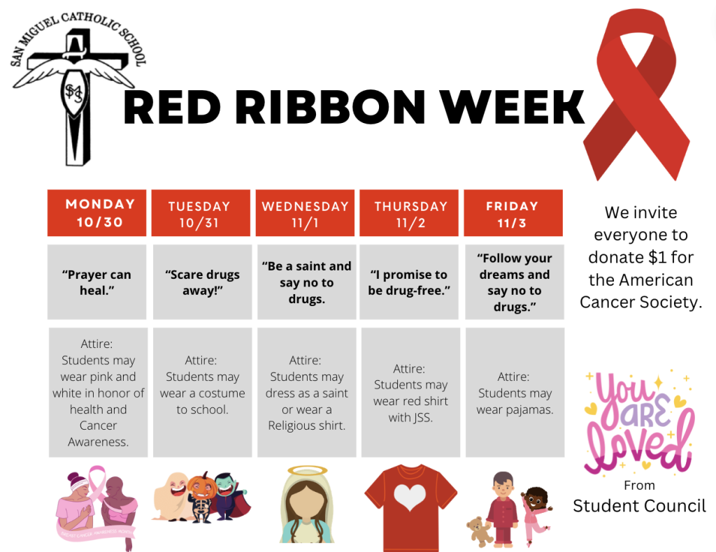 Red Ribbon Week Activities | San Miguel Catholic School
